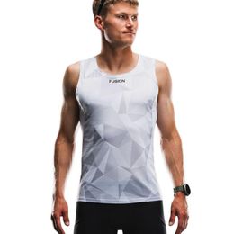 Fusion Tempo! Pro Run Singlet Bekleidung Unisex wei&szlig;