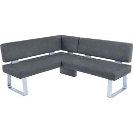 K+w Komfort & Wohnen Eckbank, B:157cm H:87cm T:180cm, blau, K+W KOMFORT & WOHNEN, 100% Polyester, Esszimmer, Sitzb&auml;nke, "Santos II Esszimmerbank", gepolstert, Eckbank,