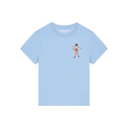 Watapparel Shirt 'Hula Hoop' female size XXL Light blue / Red / White