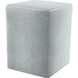 Hocker, B:38cm H:47cm T:38cm, silber, LOOKS by Wolfgang Joop, 100% Polyester, Wohnzimmer, Hocker, "LOOKS XX", kubische Form, ideal als Fu&szlig;ablage