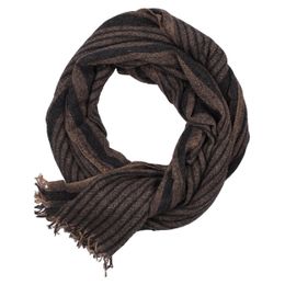 Casamoda Herren Schal "Casamoda Schal gestreift", braun, 50% Wolle, 30% Polyamid, 20% Baumwolle, Modet&uuml;cher