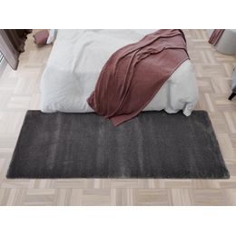 Teppich, B:80cm H:20mm L:200cm, grau, OCI DIE TEPPICHMARKE, Polypropylen, Wohnzimmer, Teppiche, "BELLEVUE, auch als L&auml;ufer und in Rund", hochwertiger