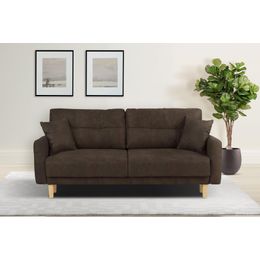 2-Sitzer OTTO HOME, B:165cm H:89cm T:100cm, braun, Luxus-Microfaser weich (92% Polyester, 8% Nylon), ;Filzoptik ( 100% Polyester);Luxus-Microfaser