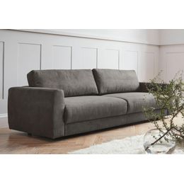 2,5-Sitzer OTTO HOME, B:236cm H:80cm T:102cm, grau, Luxus-Microfaser Lederoptik (100% Polyester);Struktur grob (100% Polyester);Samtoptik (100%