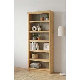 B&uuml;cherregal OTTO HOME, B:80cm H:185cm T:29cm, braun, Massivholz, Wohnzimmer, Regale, "Soeren Regal B/T/H: 80/29/185 cm, 6 F&auml;cher", aus massiver