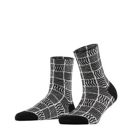 Falke Damen Socken "Coast Tile", Gr. 39, schwarz, Obermaterial: 75% Baumwolle CO. 23% Polyamid PA. 2% Elasthan EL., glatt, Socken