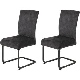 Freischwinger OTTO HOME, B:46cm T:60cm, grau, St&uuml;hle, "LINA", Komfortsitz mit Federkern