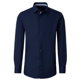 Venti Herren Businesshemd "Venti Businesshemd Langarm uni"dunkelblau, Gr. 41, unifarben, 100% Baumwolle, Hemden