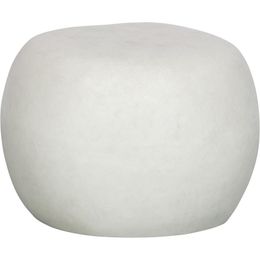 Woood Beistelltisch &raquo;Pebble Fiberclay in Betonoptik mit organischer Rundung&laquo; Glasfaser-Ton-Verbundmaterial, Tragkraft 90 kg, pflegebed&uuml;rftig wei&szlig; B/H/