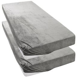 OTTO home Spannbettlaken &raquo;Desner3, Mikrofaser Fleece besonders weich im Griff, Cashmere-Touch&laquo; f&uuml;r Matratzen bis 20cm H&ouml;he, Bettlaken grau Microfaser,