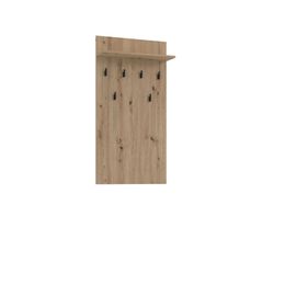 Garderobenpaneel Home Affaire, B:63cm H:115cm T:19,5cm, braun, Holzwerkstoff, Garderobenpaneele, "Arran, Wandregal Wandpaneel, Wandgarderobe