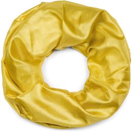 styleBREAKER Damen Loop "Seidiger Einfarbiger Loop", gelb, Modisch, Obermaterial: 100% Viskose CV., Modet&uuml;cher