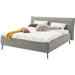 Polsterbett Home Affaire, B:223cm L:231cm, grau, 85% Polyester, 15% Viskose, Betten, "Aurela, liebevoll verarbeitete Biese & wahweise &Uuml;berl&auml;nge",