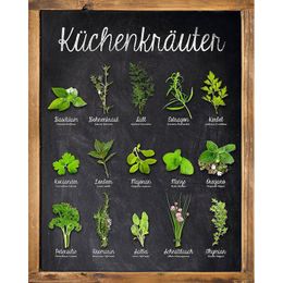 OTTO home Deco-Panel &raquo;K&uuml;chenkr&auml;uter&laquo; 40/50 cm gr&uuml;n MDF, Papier B/H/T: 40cm x 50cm