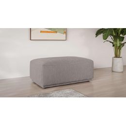Polsterhocker s.Oliver, B:124,5cm H:48cm T:70,5cm, grau, 100% Polyester, Hocker, "EMMERIK Sitzhocker mit Wellenfederung, Ma&szlig;e B/T/H: 124,5/70,5/48