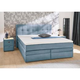 Jockenh&ouml;fer Boxspringbett &raquo;AMY mit Bettkasten, inkl. Taschenfederkernmatratze H&auml;rtegrad H3-H4&laquo; mit 6 cm Kaltschaum-Topper, Samt-Bezug, 180x200 und 200x200 cm 