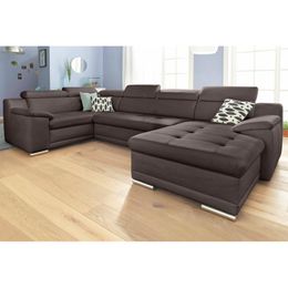 Quelle mit Kopfteilverstellung, wahlweise mit Schlaffunktion braun Kunstleder SOFTLUX ;Luxus-Microfaser ALTARA NUBUCK (100% Polyester);Struktur ( 100% 
