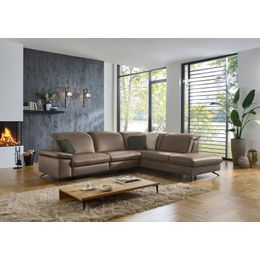 Ecksofa DIE PLANBAR, B:297cm T:245cm, braun, Wohnzimmer, Sofas, "PN-EM20091, L-Form, Breite 297 cm", inkl. Kopfteilverstellung, optional elektr.