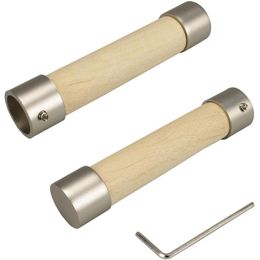 Liedeco Gardinenstangen-Endst&uuml;ck &raquo;Baton&laquo; f&uuml;r Gardinenstangen &Oslash; 16 mm beige 2 Stk.