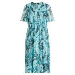 BETTY & CO BETTY & CO Damen Chiffonkleid "Damen mit Fl&uuml;gel&auml;rmeln", blau, Gr. 36, Obermaterial: 100% Polyester. Futter: 100% Polyester, Kleider, Druck