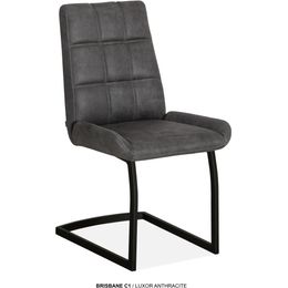 Esszimmerstuhl OMG DESIGN, B:51cm H:94,5cm T:61cm, grau, Polyester, St&uuml;hle, "Brisbane", Esszimmerstuhl, pflegeleichter Bezug