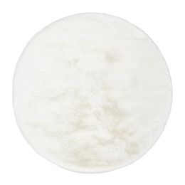 OCI DIE TEPPICHMARKE Hochflor-Teppich &raquo;ROCKY SOFT, Fell Haptik&laquo; rund 35 mm H&ouml;he Kunstfell, weich, kuschelig, maschinell gewebt, Kaninchen Haptik beige