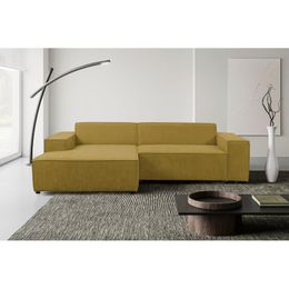 WERK2 Ecksofa &raquo;Trento 268 x 163 cm modern und bequem&laquo; Chenille, L-Form 100% Polyester B/H/T: 268cm x 70cm x 163cm, Chenille, Ottomane links