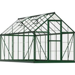 Gew&auml;chshaus &raquo;Harmony&laquo; inkl. Fundamentrahmen, mit klaren Polycarbonatplatten, gr&uuml;n gr&uuml;n B/H/T: 185cm x 424cm