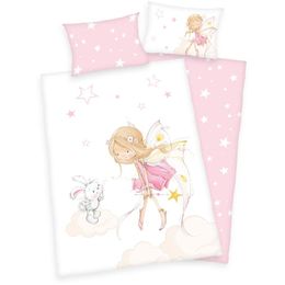 Baby Best Babybettw&auml;sche &raquo;Little Fairy&laquo; 2 Stk. mit liebevollem Motiv bunt Renforc&eacute;, Obermaterial: 100% Baumwolle B/L: 100cm x 135cm, 1 Stk., 1 Stk., Renforc&eacute;, B