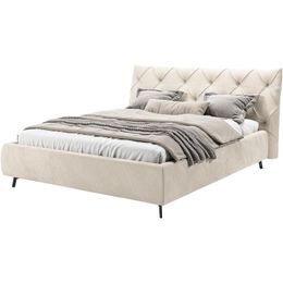 Home Affaire Polsterbett &raquo;Elloree, in 4 Breiten bis 200cm, auch in Leder&laquo; Kopfteilh&ouml;he 105 cm, belastbar bis 280 kg, auch in &Uuml;berl&auml;nge 220cm beige 94%