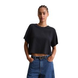 Marc O'Polo Marc O'polo Denim Damen Marc O'Polo DENIM Blusenshirt relaxed fit, mit markanter Struktur, cropped blau XL