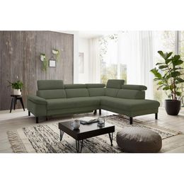 Home Affaire Ecksofa &raquo;Arnayon mit Querschl&auml;fer-Bettfunktion, Schlafsofa, gro&szlig;er Bettkasten&laquo; manuelle Kopfteilverstellung, Tonnentaschen-Federkern, 