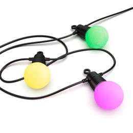 Hama LED-Lichterkette &raquo;LED Lichterkette Outdoor (mit App, 12 Gl&uuml;hbirnen, 16 Mio. Farben, 8 m)&laquo; bunt Dioden 12 Stk., Gesamtl&auml;nge 5m