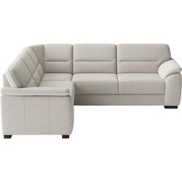 Sit & More sit&more Ecksofa &raquo;Montego L-Form, B: 256 cm, gro&szlig;e Stoffauswahl, Komfort Sitzh&ouml;he 46cm&laquo; wahlweise mit Schlaffunktion und Schubkasten beige 100% 
