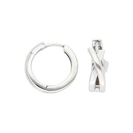 Firetti Damen Paar Creolen &raquo;Schmuck Geschenk Silber 925 Ohrschmuck Ohrringe Kristall&laquo; mit Zirkonia (synth.) silber 15,5mm, Silber 925 (Sterlingsilber)