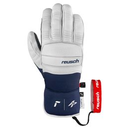 Reusch Damen Skihandschuhe "Alexis Pinturault", wei&szlig;, Gr. 11, mehrfarbig, 60% Polyester, 40% Ziegenleder, Handschuhe, mit winddichter und extra