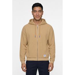 Hugo Herren Hugo Sweatjacke &raquo;Nuwahood&laquo; in Waffelstruktur, Loose Fit beige XL
