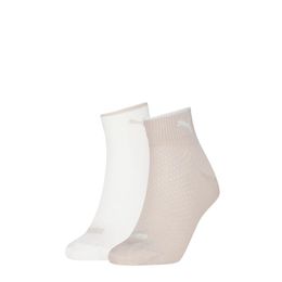 Puma Herren Puma Kurzsocken &raquo;Puma WOMEN QUARTER 2P&laquo; 2 Paar, atmungsaktives Mesh zur Bel&uuml;ftung, um k&uuml;hl und trocken zu bleiben beige 35-38