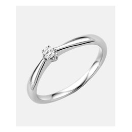 Diamant L'&eacute;ternel Solit&auml;r-Ring aus 375 Wei&szlig;gold | Gr.: 58