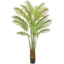 Kunstpalme Creativ green, H:200cm, gr&uuml;n, Obermaterial: 100% Kunststoff, Kunstpflanzen, "Arecapalme", mit naturgetreuen Palmwedeln