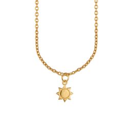 CAI CA&Iuml; Damen Kette mit Anh&auml;nger "925 Sterling Silber gelb vergoldet Sonne", 39+5cm, Silber 925 (Sterlingsilber), L: 44 B: 1mm, gold, Silber 925