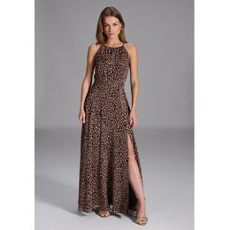 Swing Kleid in Hellbraun/ Schwarz - 62% | Gr&ouml;&szlig;e 40 | Damen-kleider