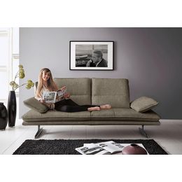 2-Sitzer W.Schillig, B:216cm H:94cm T:96cm, schwarz, Flachgewebe S22 (100% Polyester), Sofas, "broadway, Designsofa mit tollem Sitzkomfort, Breite