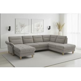Sit & More Wohnlandschaft SIT & MORE, B:292cm H:90cm T:212cm, beige, 100% Polyester, Sofas, "Pamela U-Form, B: 292 cm, optional Schlaffunktion &