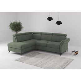 Sit & More Ecksofa SIT & MORE, B:247cm H:84cm T:193cm, gr&uuml;n, 90% Polyester, 10% Polyamid, Wohnzimmer, Sofas, "Glendale, L-Form", inkl. Kopfteilverstellung,