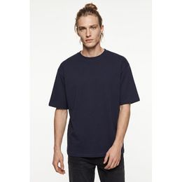 Blend Herren T-Shirt &raquo;BHKODY GRAPHIC S/S TEE&laquo; aus Baumwolle, Relaxed Fit, Kurzarm, mit Rundhalsausschnitt blau S