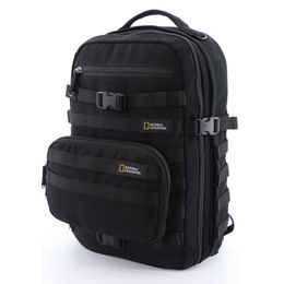 Herren Sportrucksack "Milestone", National Geographic, schwarz, Kunstfaser, Rucks&auml;cke, mit vielen F&auml;chern