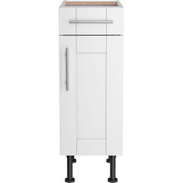 Unterschrank Optifit, B:30cm H:87cm T:58,4cm, wei&szlig;, K&uuml;che, Schr&auml;nke, "Ahus", Breite 30 cm