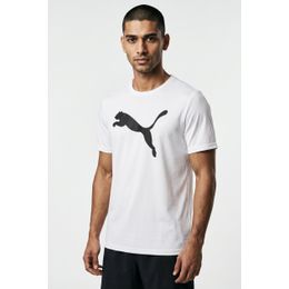 Puma Herren Trainingsshirt "M TAD ESSENTIALS SOLID CAT TEE (CF BIG CAT)", wei&szlig;, Gr. XXL, Jersey, Obermaterial: 100% Polyester, Shirts, Kurzarm, f&uuml;r