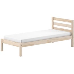 Massivholzbett Vipack, B:97,6cm H:84,4cm L:211cm, braun, Betten, "Pino, universell einsetzbar, gradliniges Design, Made in Europe", Kiefer massiv,